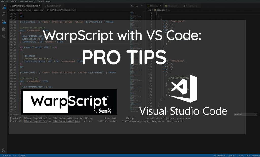 WarpScript with VS Code: pro-tips - SenX